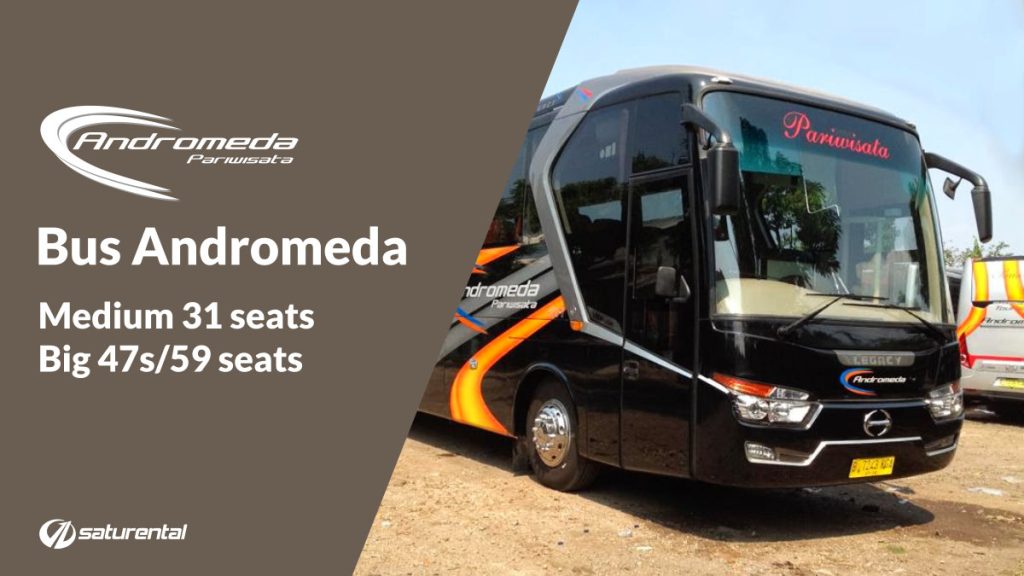 Info Lengkap Foto dan Harga Sewa Bus Pariwisata Andromeda