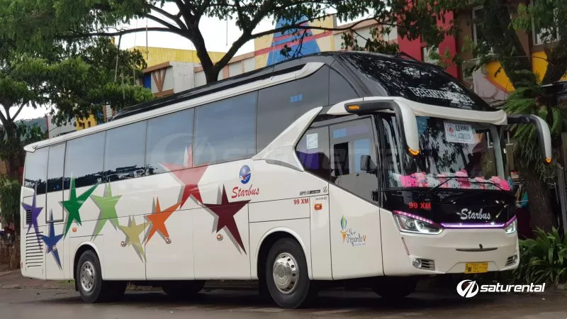 Info Lengkap Foto dan Harga Sewa Bus Pariwisata Starbus - Saturental