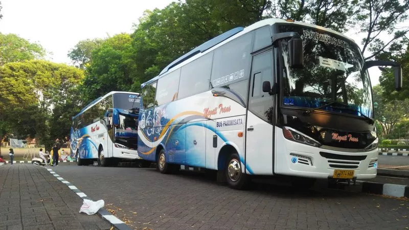 Info Lengkap Foto Harga Sewa Bus Pariwisata Megati Trans - Saturental
